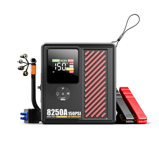 PRO MAX Car Battery Jump Starter Power Bank Portable Air Compressor LED ...