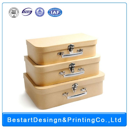 Paper Cardboard Suitcase Box With Handle, Paper Suitcase Box Mini ...