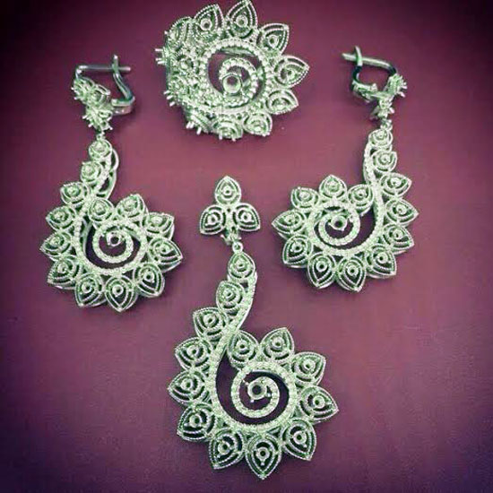 Pendant, Earring and Ring Set | Jewellery & Watch