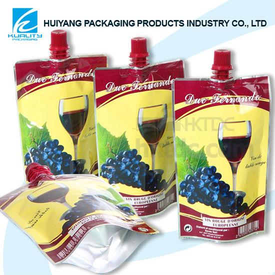 Plastic Liquid Stand up Pouch with Spout for Beverage Packaging | Food ...