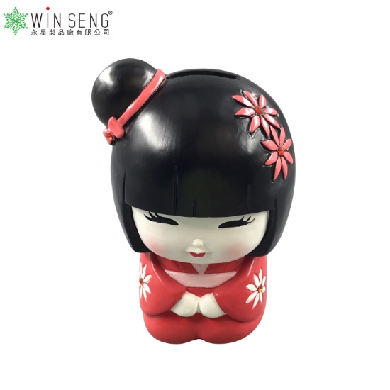 Red Japanese Ceramic Doll Money Bank | Gifts, Toys & Sports Supplies