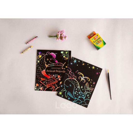 Scratch Coloring Animal Friends Book (For Kids) | Gifts, Toys & Sports ...