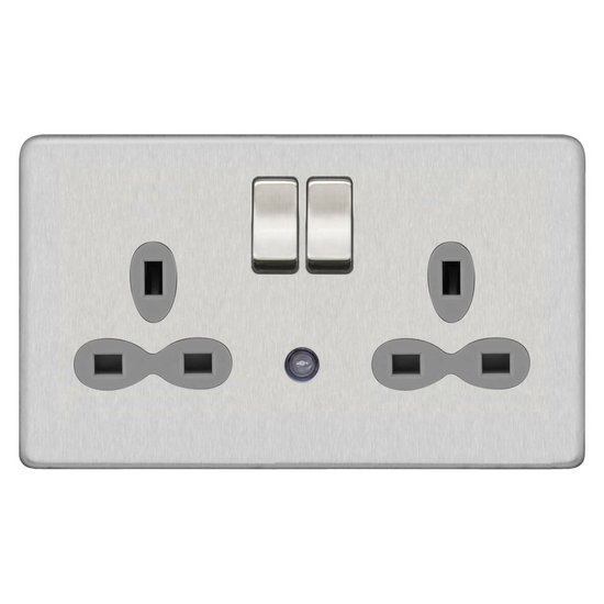 Screwless Flat 13A 2G Switched Socket outlet with Night Light | Parts ... Screwless Flat 13A 2G Switched Socket outlet with Night Light | Parts ...