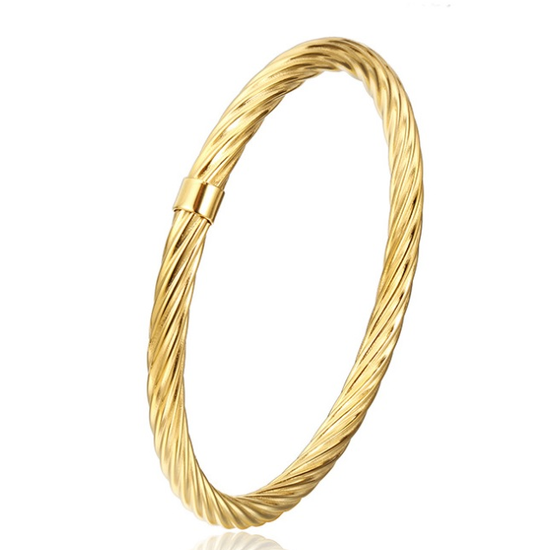 Simple Round Stainless Steel Bangle | Bracelets & Bangles | Costume ...