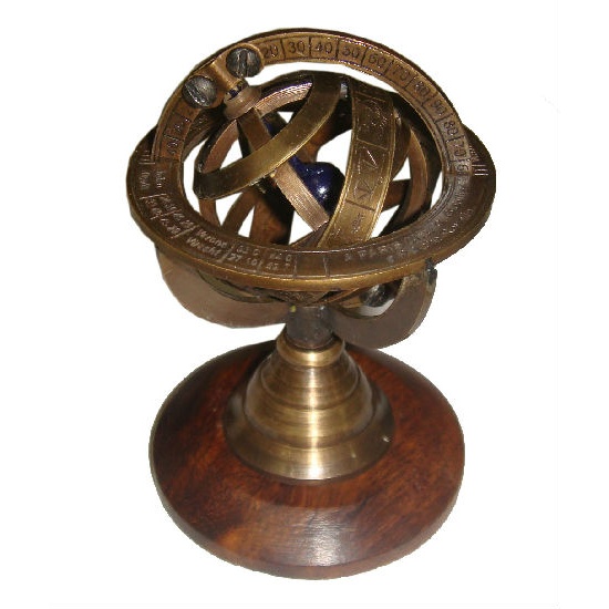 Small Armillary with Wooden Base | Home Products, Lights & Constructions