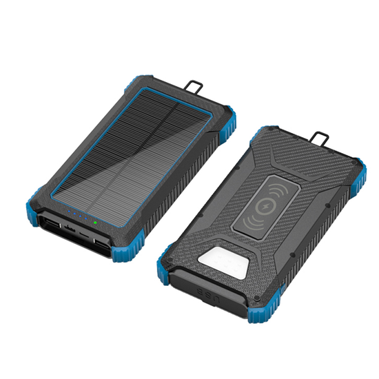 Solar Power Bank Dual USB Powerbank 10000mAh Waterproof Battery Charger ...