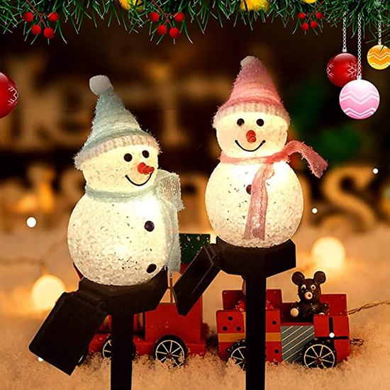 Solar Snowman Christmas Outdoors Lights, Yard Landscape Led Light ...