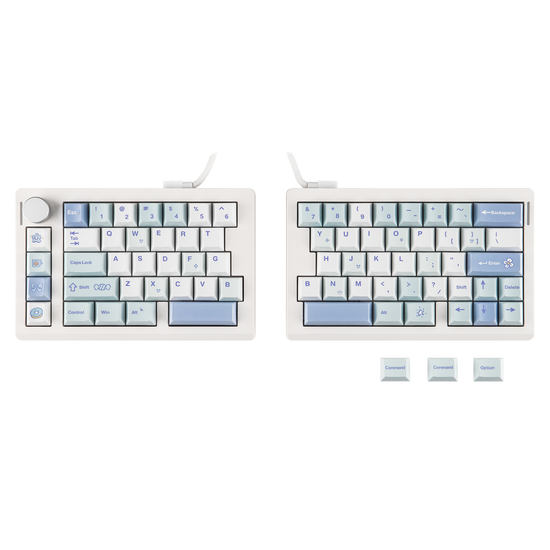 Split70 Wireless Ergonomic Keyboard with QMK/VIA and Knob, Mechanical ...