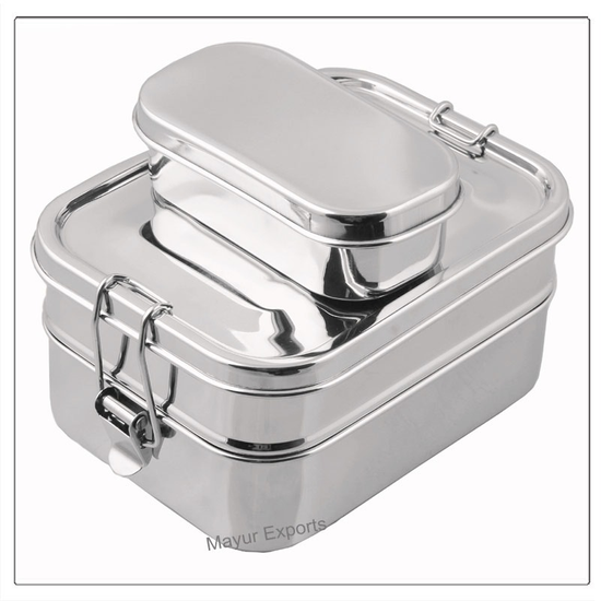 Stainless Steel Lunch Box with Mini Container | Home Storage ...