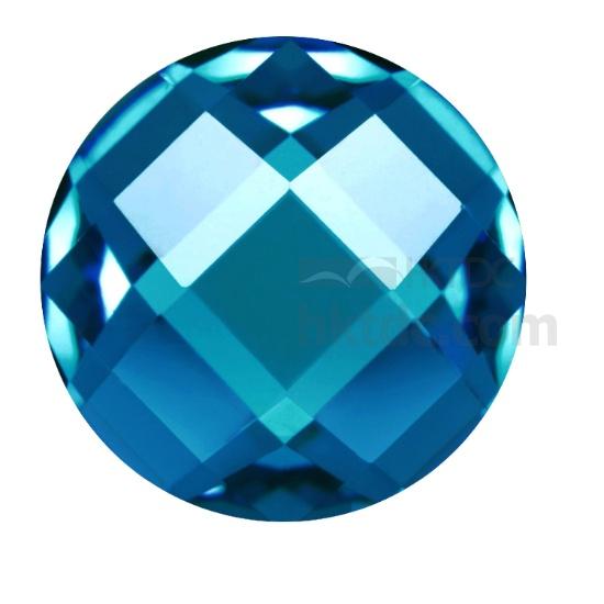 Synthetic Spinel #120 Gemstones Round Shape checker cut flat / double ...