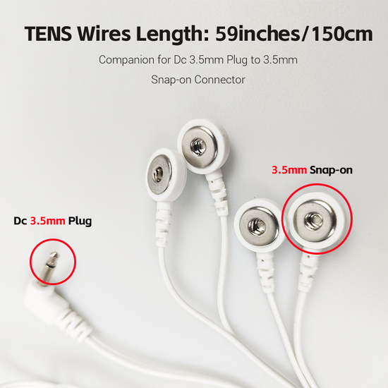 TENS Medical Cable Class I Snap Electrode Wire Conductive for Tens ...