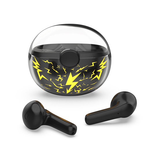 Transparent shell TWS bluetooth wireless earphones earbuds with RGB ...