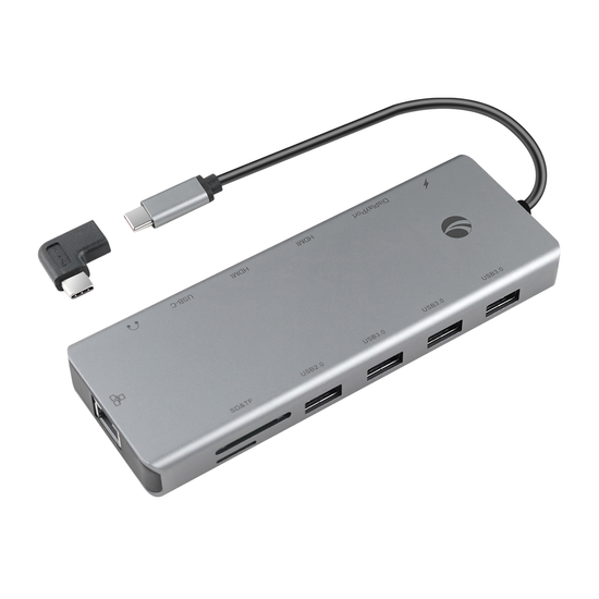 VCOM 13 in 1 Multi-functional USB3.0 Docking Station USB C to 4K DP ...