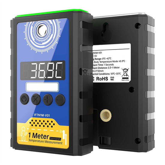 Wall-mounted temperature measurement infrared detector digital ...