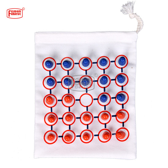 Wooden Chess Pieces Kids Play Toy Alquerque in Bag Chess Games | 禮品 ...