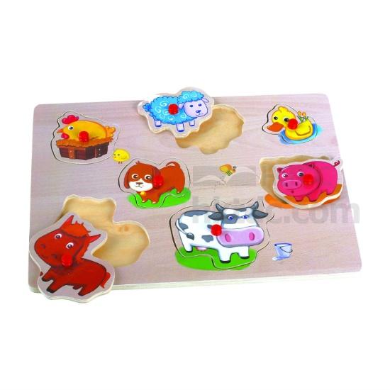 Wooden Farm Animal Puzzle | Gifts, Toys & Sports Supplies