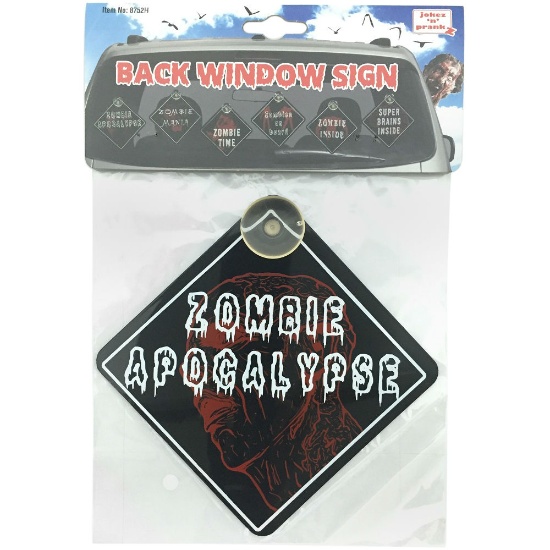 Zombie Window Sign Board Halloween Prank | Festive Supplies | Gifts ...