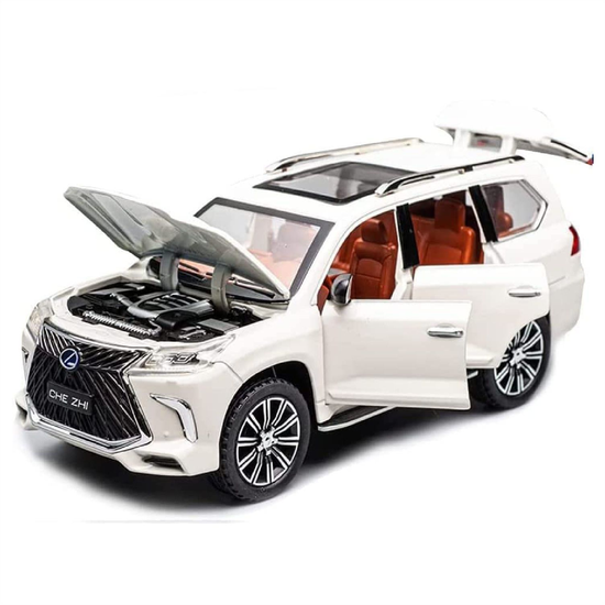 car Model 1/24 Lexus 570 Off-Road in Luxury SUV Model Car, Zinc Alloy Pull Back Toy car with ...
