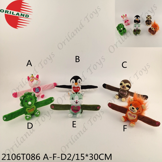 new design slap bands plush soft toy kids toy oem kids toys custom ...